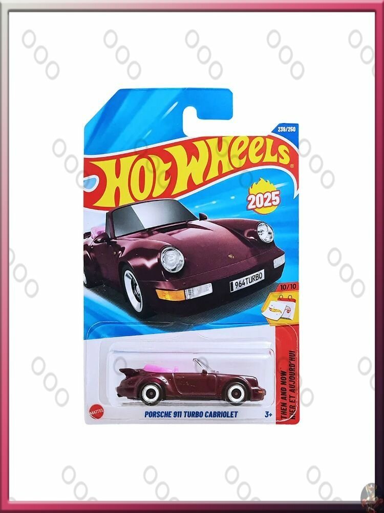 Машинка 2025N C4982 THEN AND NOW - Porsche 911 Turbo Cabriolet