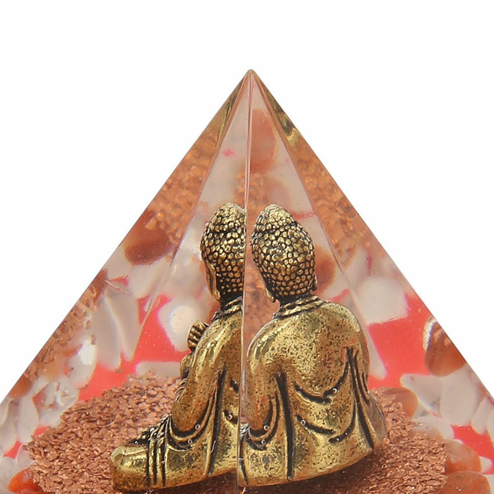 Хрустальная пирамида Будды, эпоксидный энергетический камень, ремесло для домашнего украшения, офисного рабочего стола