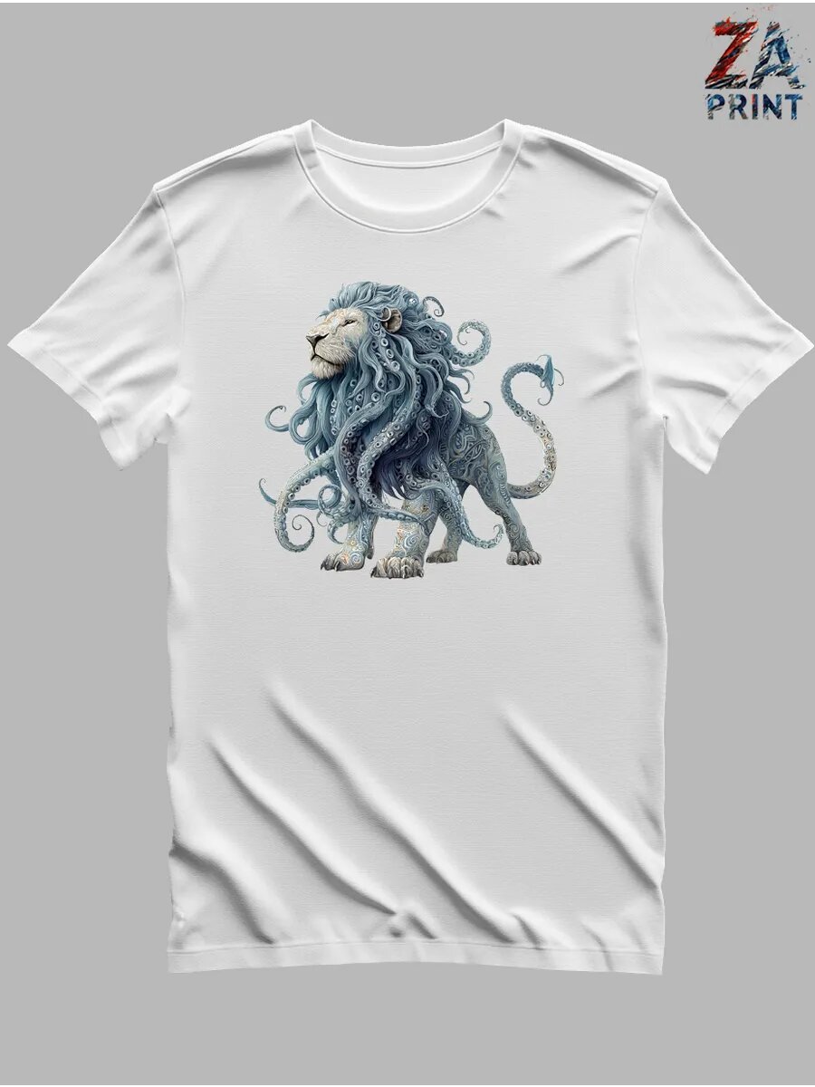 Футболка лев осьминог