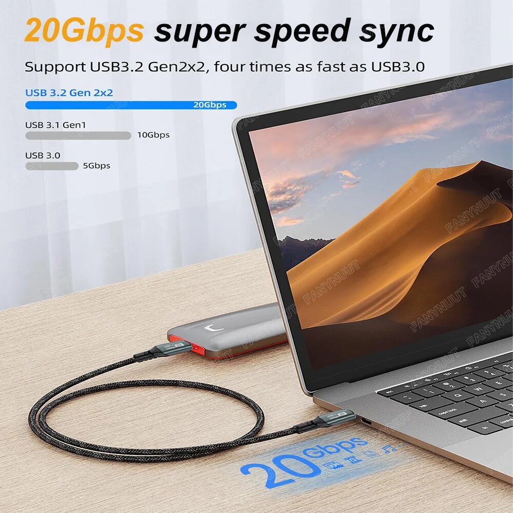 FANYNUUT USB C 3.2 Gen 2 кабель — фото 1