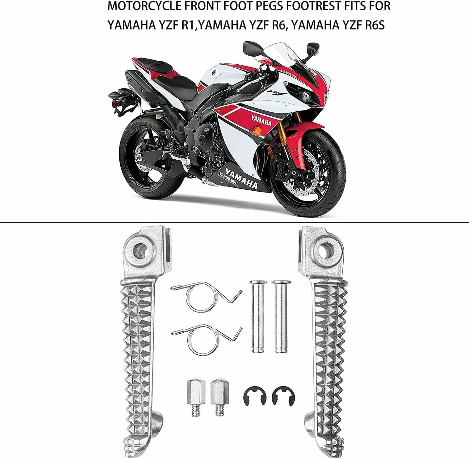 Подножки передние мотоцикла Yamaha YZF R1 R3 R6 FZ07/09/10 FZ6