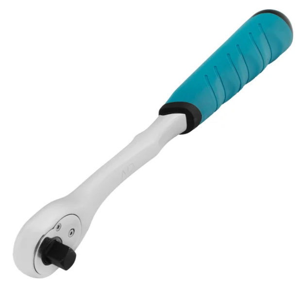 Ключ-трещотка 3/8", crv, 90 зубьев, усиленный, хром gross