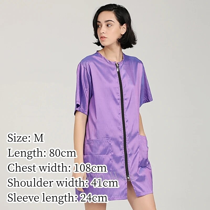 Антистатический фартук для парикмахерской DX--Purple--M