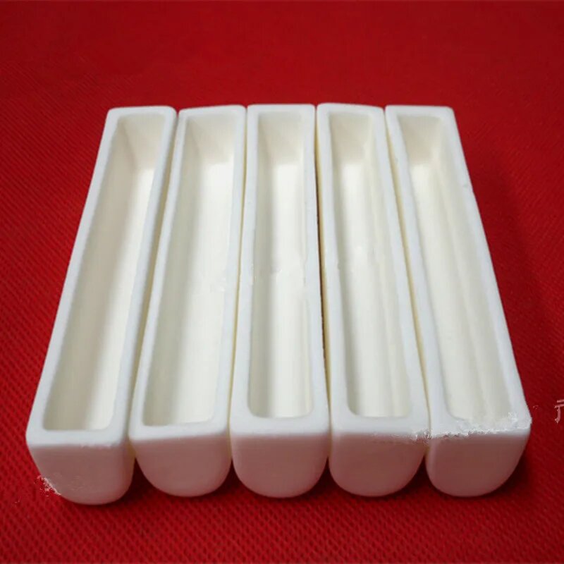 Керамический тигель из алюминиевого оксида 99.3%, Semicircle, 100x20x20/100x20x15 мм 100x20x15mm 1pcs