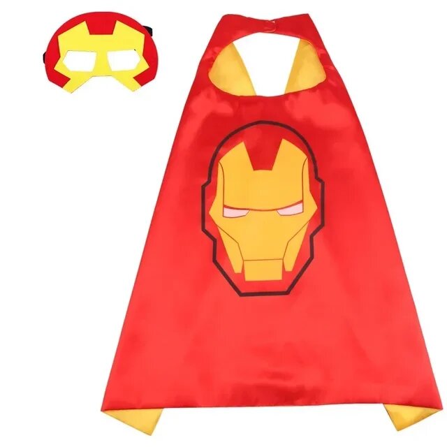 Детский плащ и маска «Человек-паук» для ролевых игр, милый костюм в стиле аниме, двойной плащ, для детей от 3 до 12 лет, подарок на день рождения, для мальчиков, на Хэллоуин, Рождество, игрушка.