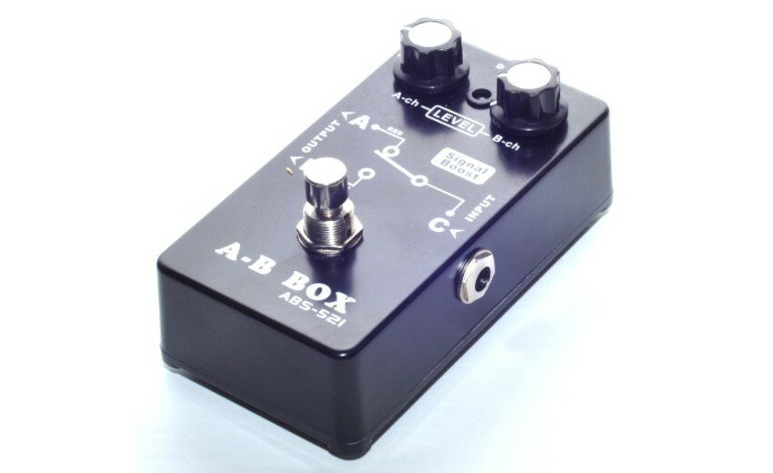 BELCAT ABS-521 Свитч бокс А-В Box (1in/2out, 1 свитч, рег. 2-х каналов, усиление сигнала), 9V