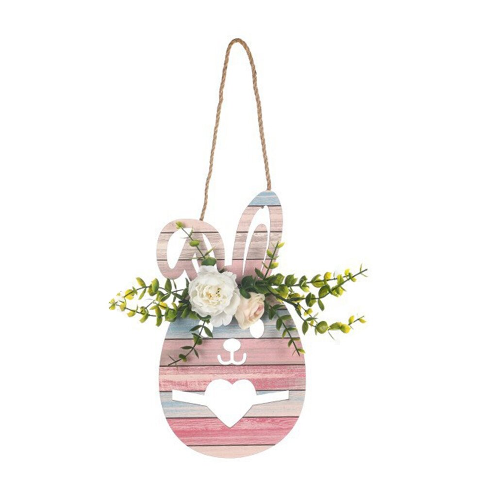 Деревянные кролики статуэтки на столовой орнамент висящий знак для входной двери стены садовые дома на ферме украшение