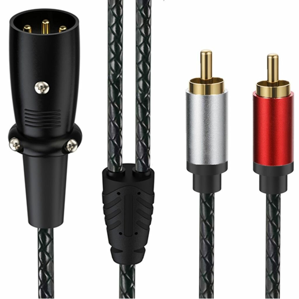 Аудиокабель One point two XLR male- 2RCA male-5 м-прямая головка