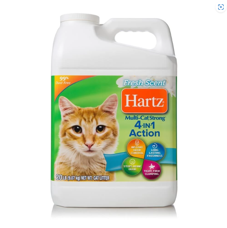 Hartz Наполнитель для кошачьего туалета Multi-Cat Strong 9,07 кг