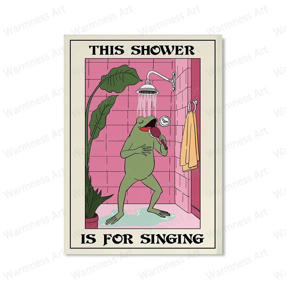 Настенная картина "Забавный поющий лягушка" A3 30x42cm no frame