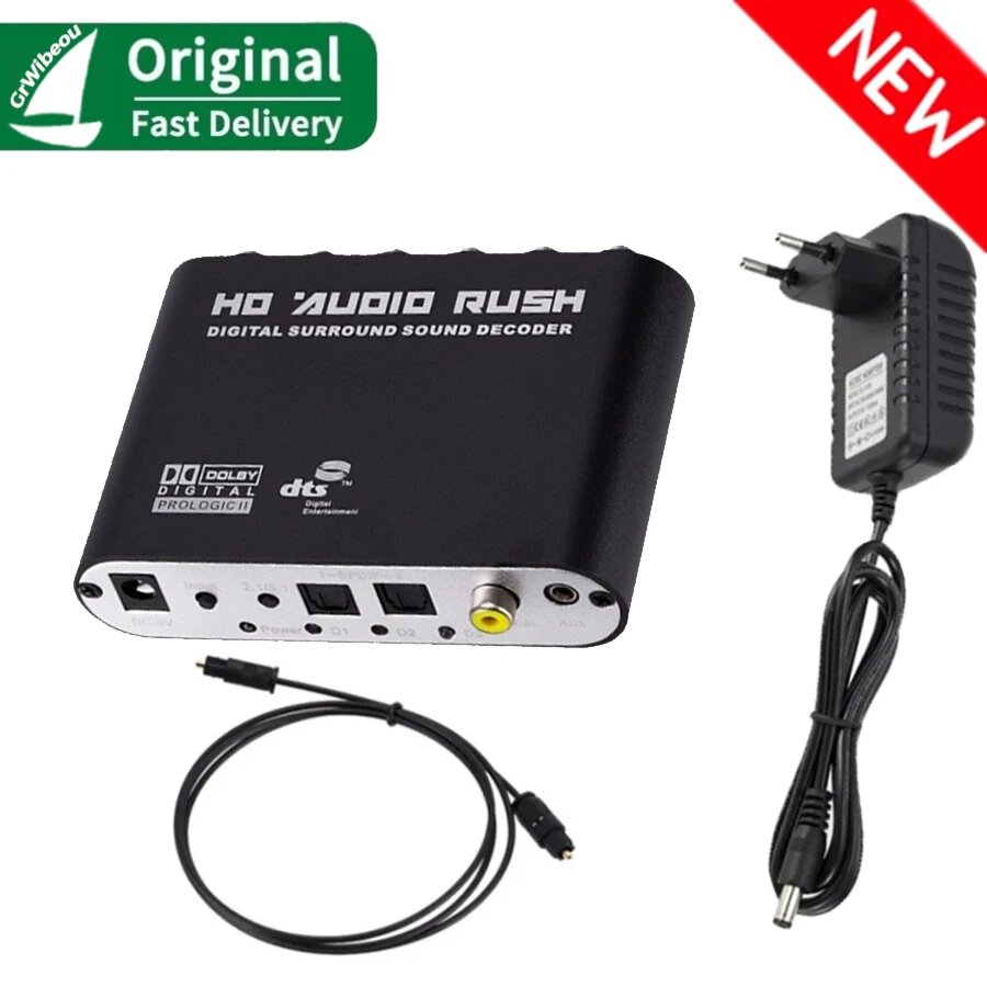Grwibeou AC3 5.1-канальный цифровой аудиодекодер With EU Plug