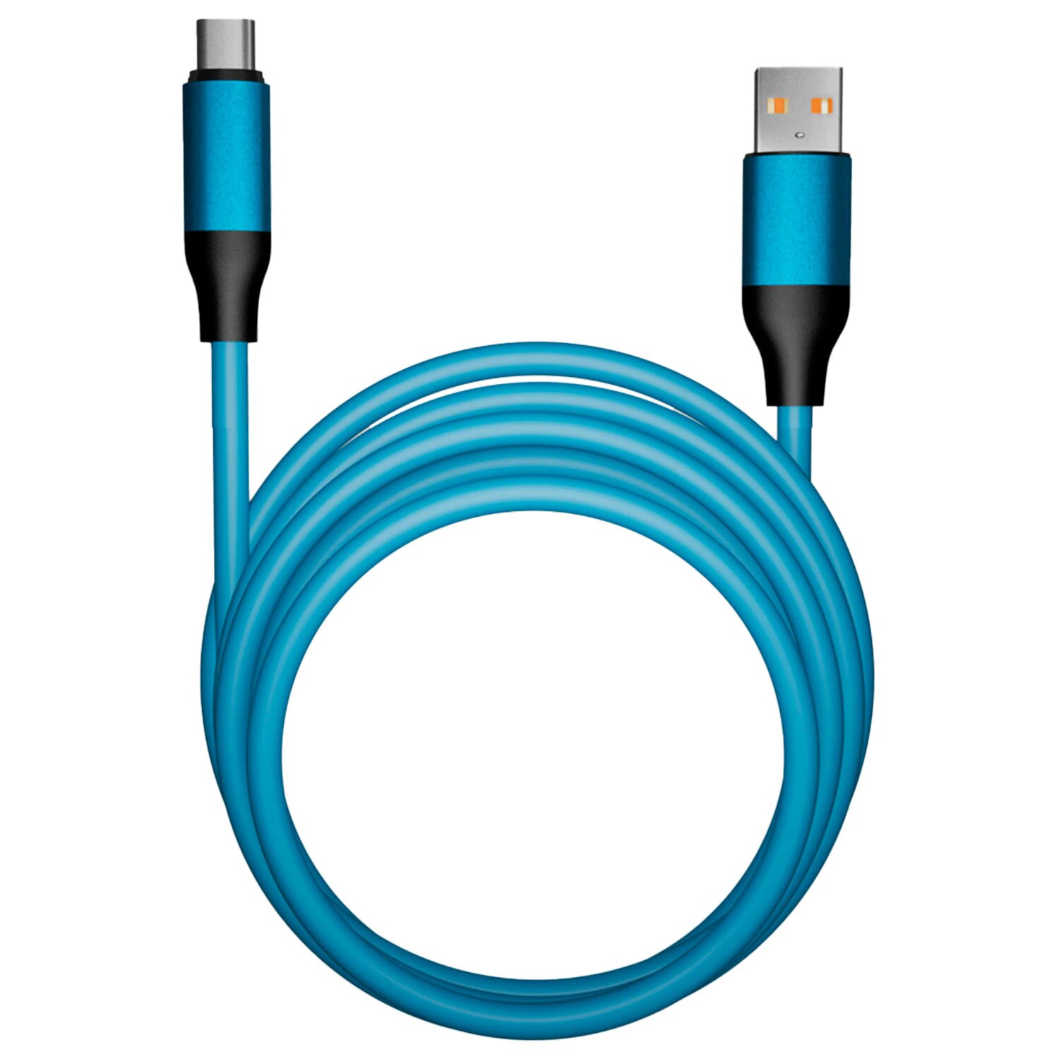 Кабель BOLD USB – Type-C, 1 м, 3 А, SMARTBUY, для быстрой зарядки и передачи данных, толстый, синий, 18126, 2шт.