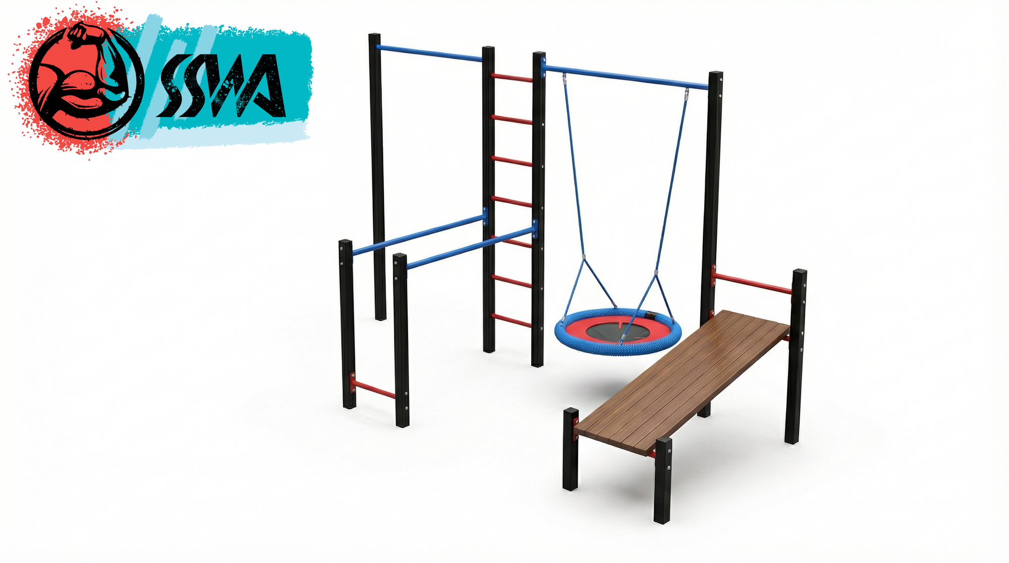 Воркаут SSWA "№150 для детей и взрослых, металл, цвет классический