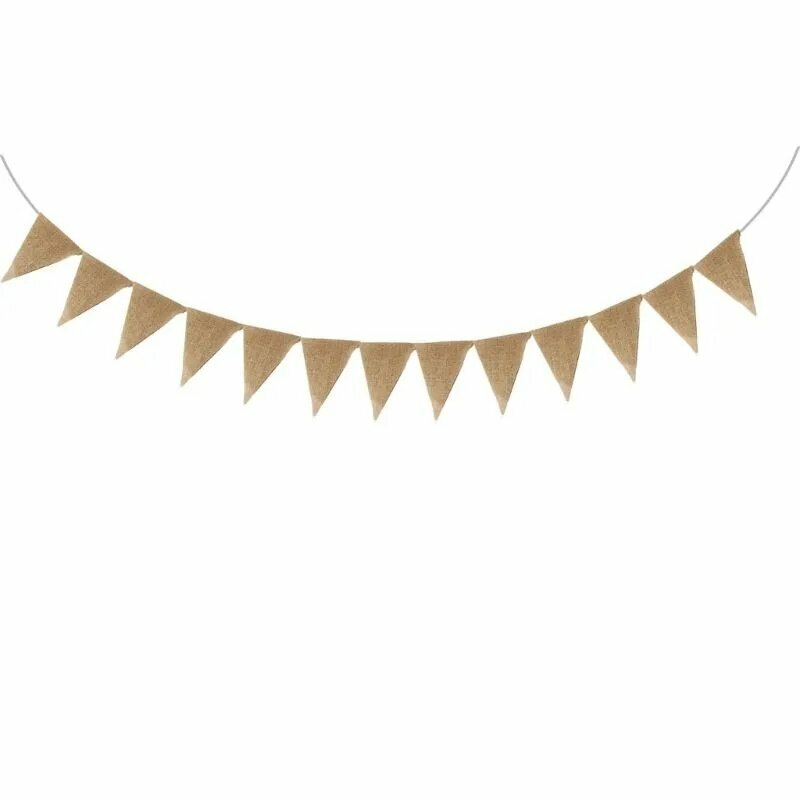 Гирлянда из льняных флажков