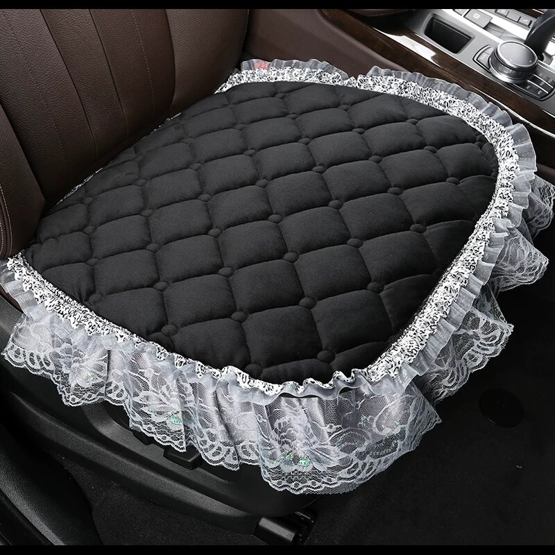 Новая зимняя бархатная накидка на автомобильное сиденье с кружевной отделкой, в стиле «богиня», универсальный
