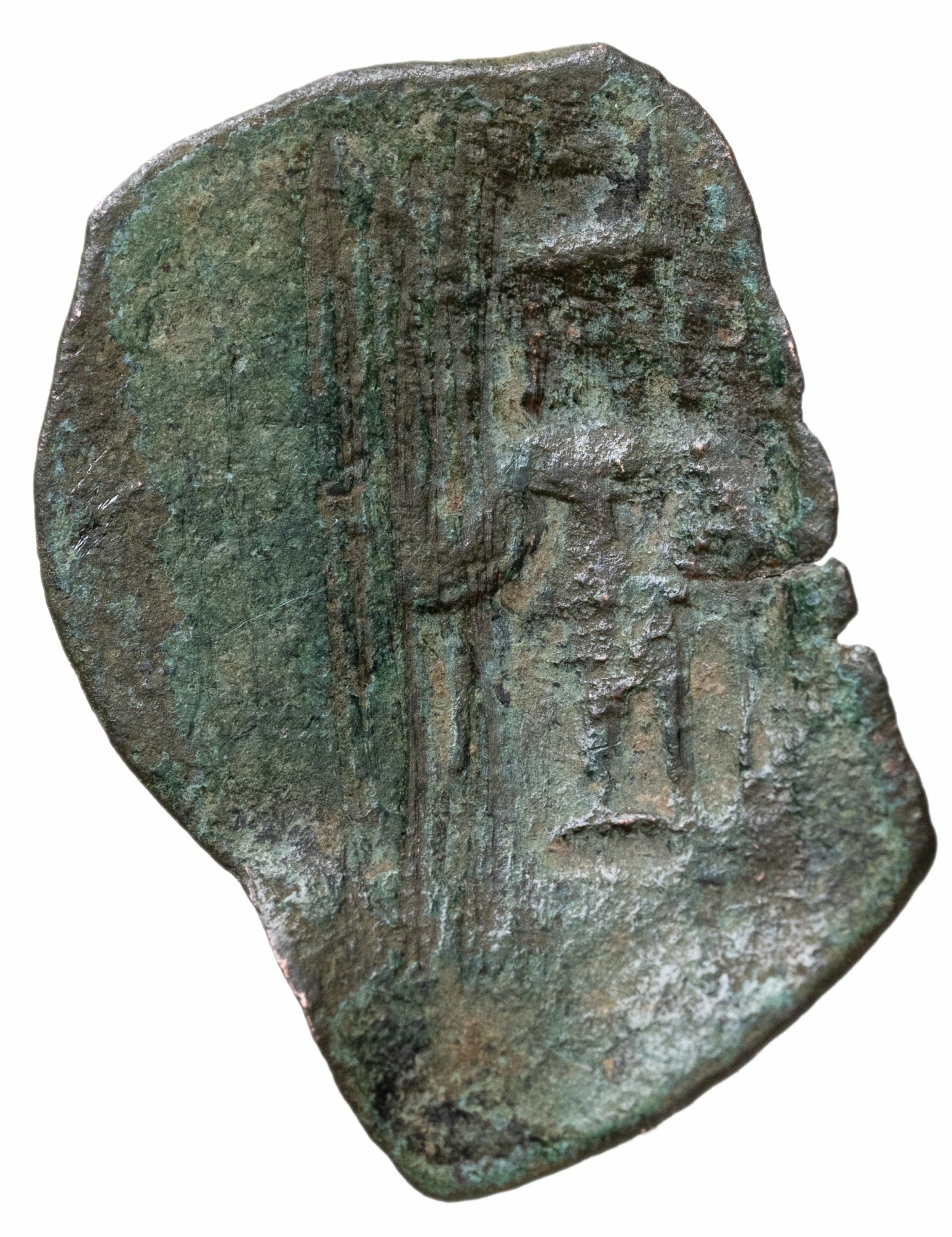 Латинская империя, анонимный выпуск, 1204-1261 годы, Трахея Аспрон, Медь, в сохранности F-VF