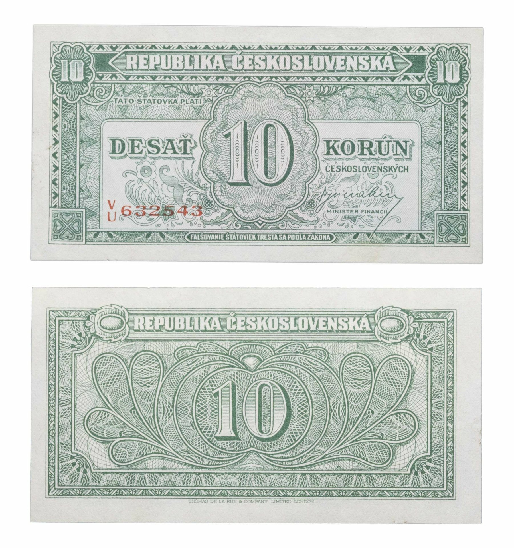 Чехословакия 10 крон 1950