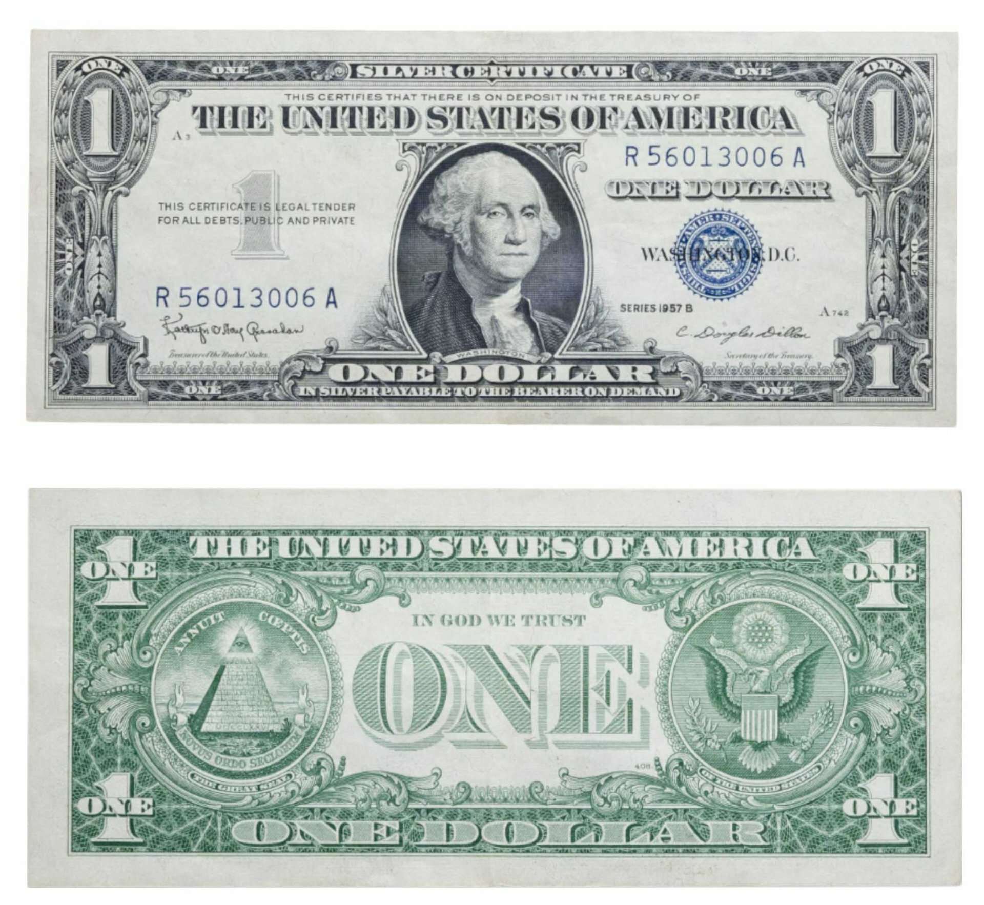 США 1 доллар 1957B года Pick 419b