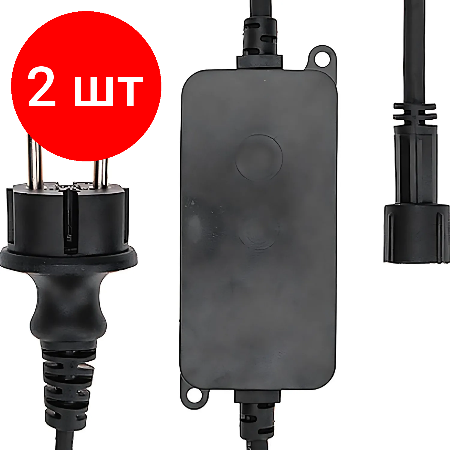 Комплект 2 штук, Контроллер с радиопуль д/улич гирлянд Сеть и Твинкл, черн NEON-NIGHT,217-204