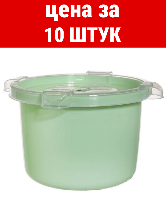 Комплект 10 шт, Контейнер для СВЧ 0.5л круглый "Bon appetit", чайное дерево