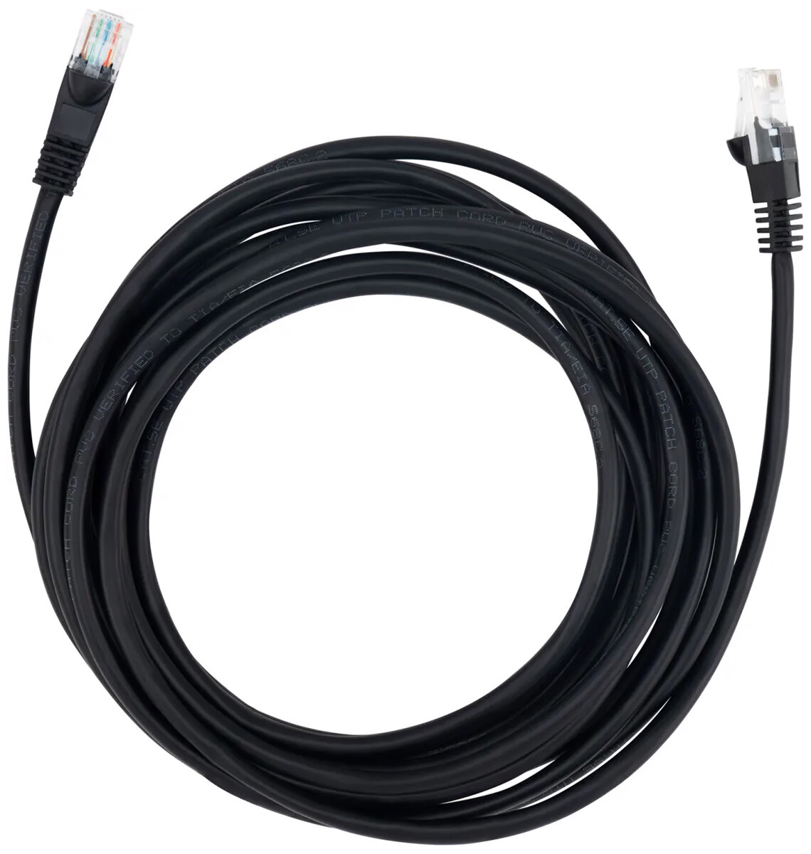Патч-корд Buro UTP 4 пары cat.5E CCA molded 5м, черный, RJ-45 (m)-RJ-45 (m)