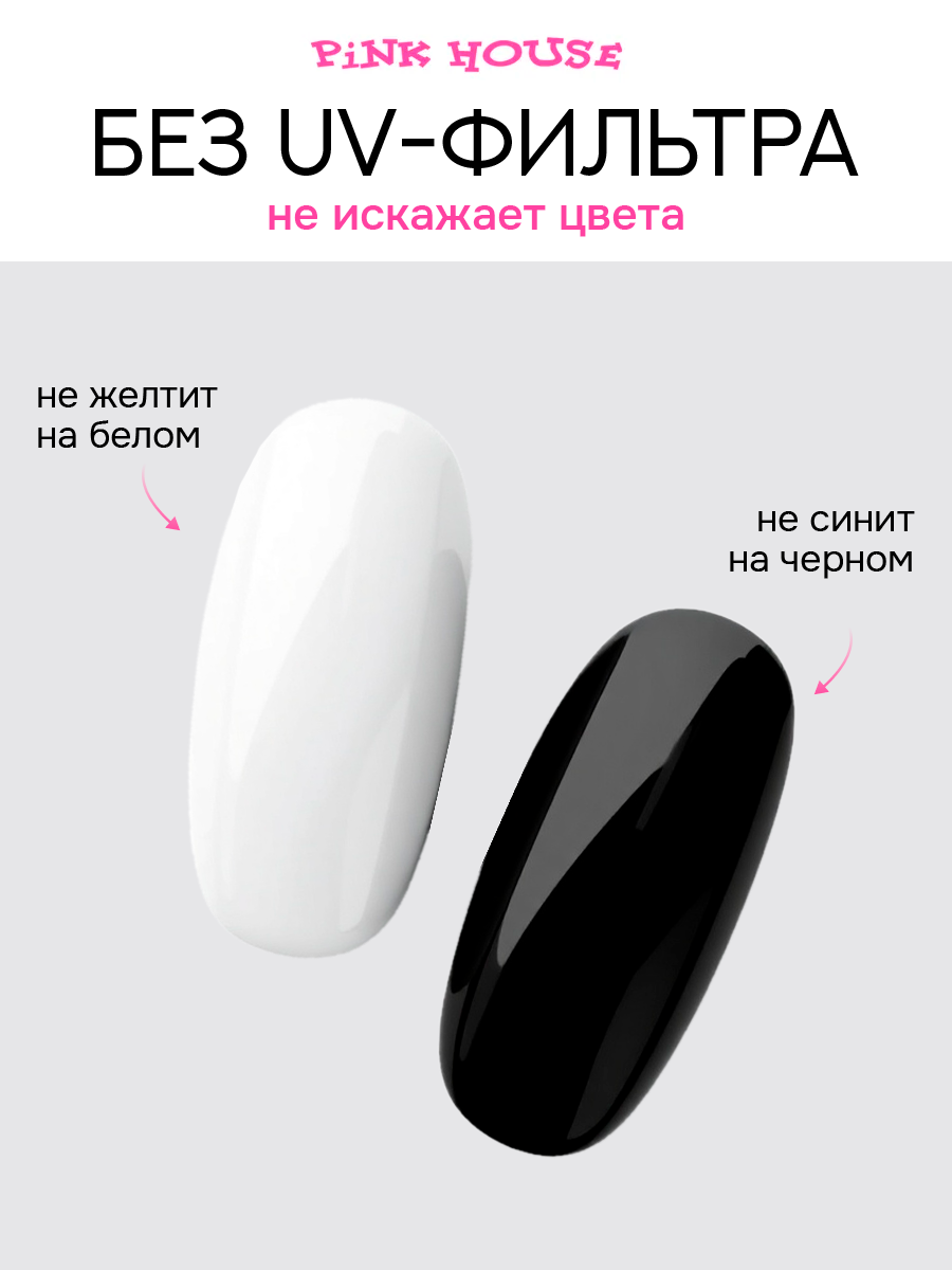 Pink House Топ для ногтей глянцевый без липкого слоя De Luxe 10 мл — фото 1