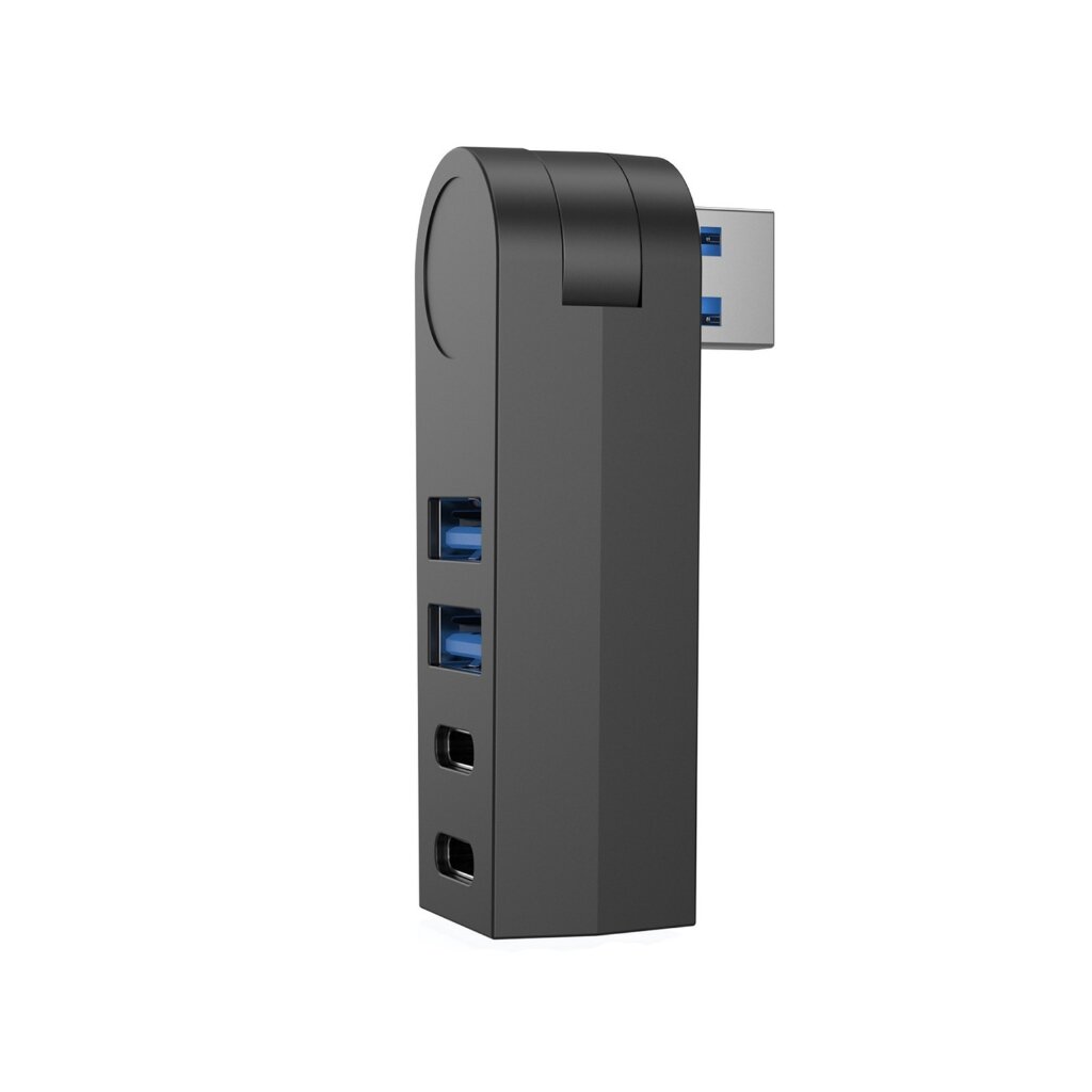 Поворотный USB3.0 хаб, 4 порта, высокая скорость передачи данных, для ПК