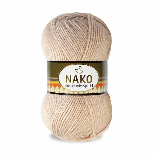 Пряжа Nako Superlambs special 10042 (5 мотков по 100г/200м) экрю