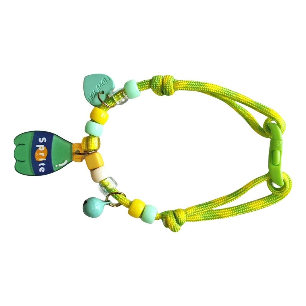 Вязаный регулируемый ошейник для собак и кошек, Зеленый