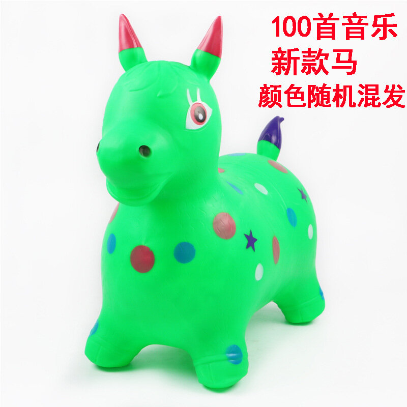 Детская музыкальная надувная прыгающая лошадка, новый мультяшный олень, утолщенный взрывобезопасный прыгающий олень, уличный ларек, горячая распродажа, оптовая цена от производителя