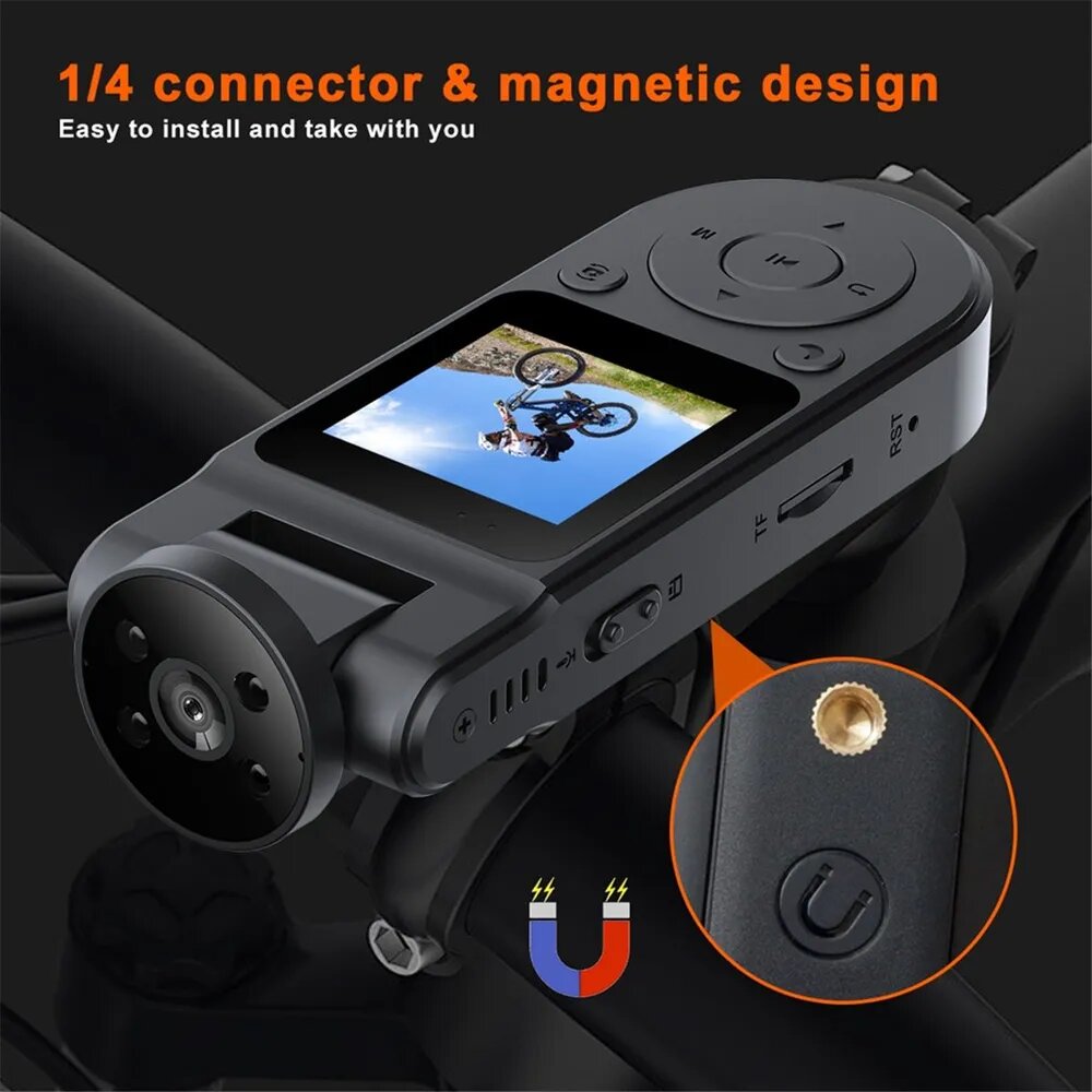 HD 1080P Миникамера Bodycam 180 Регулируемая спортивная DVкамера