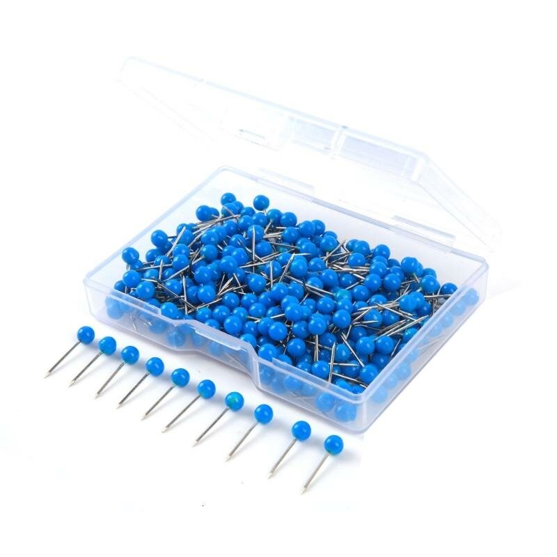 Цветные шарообразные булавки для шитья, 4 мм темно-синий