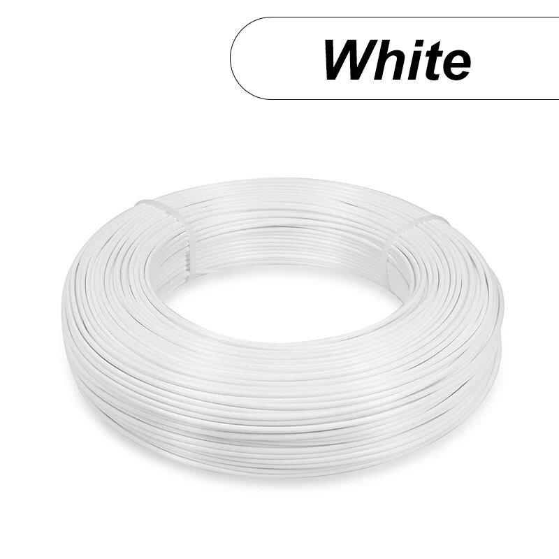 FEP Серебристый провод для наушников 1 метр 14AWG Sq2.0mm, White