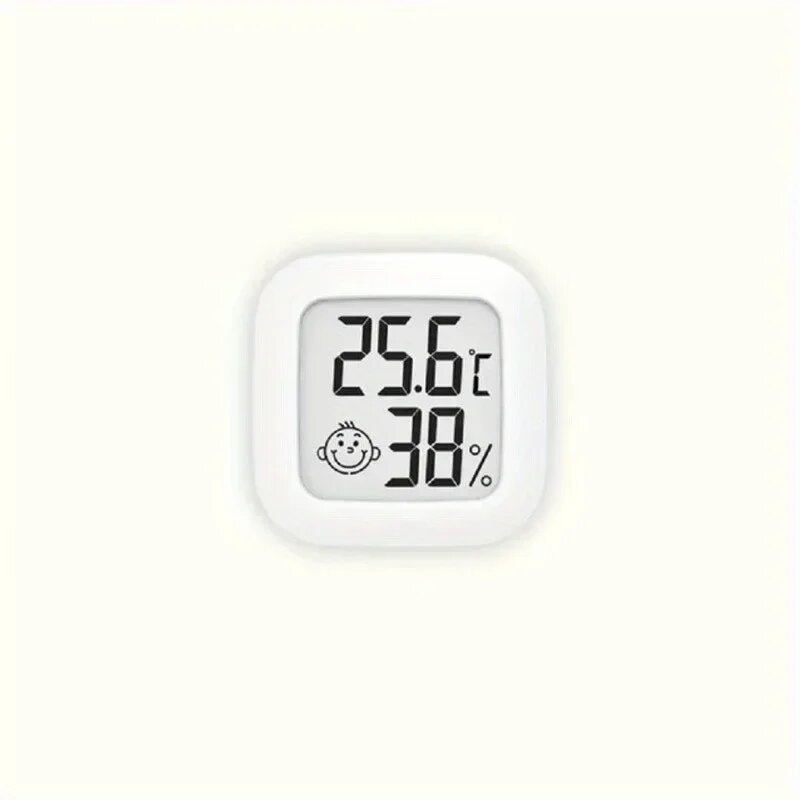 Мини ЖК цифровой термогигрометр белый ABS