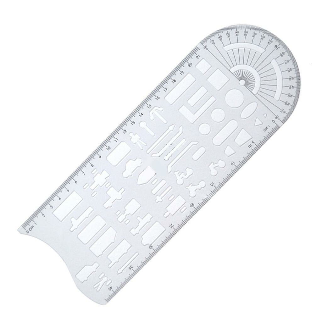 Многофункциональные шаблоны геометрических рисунков Шаблоны мест ДТП Геометрические трафареты Измерительная линейка для черчения