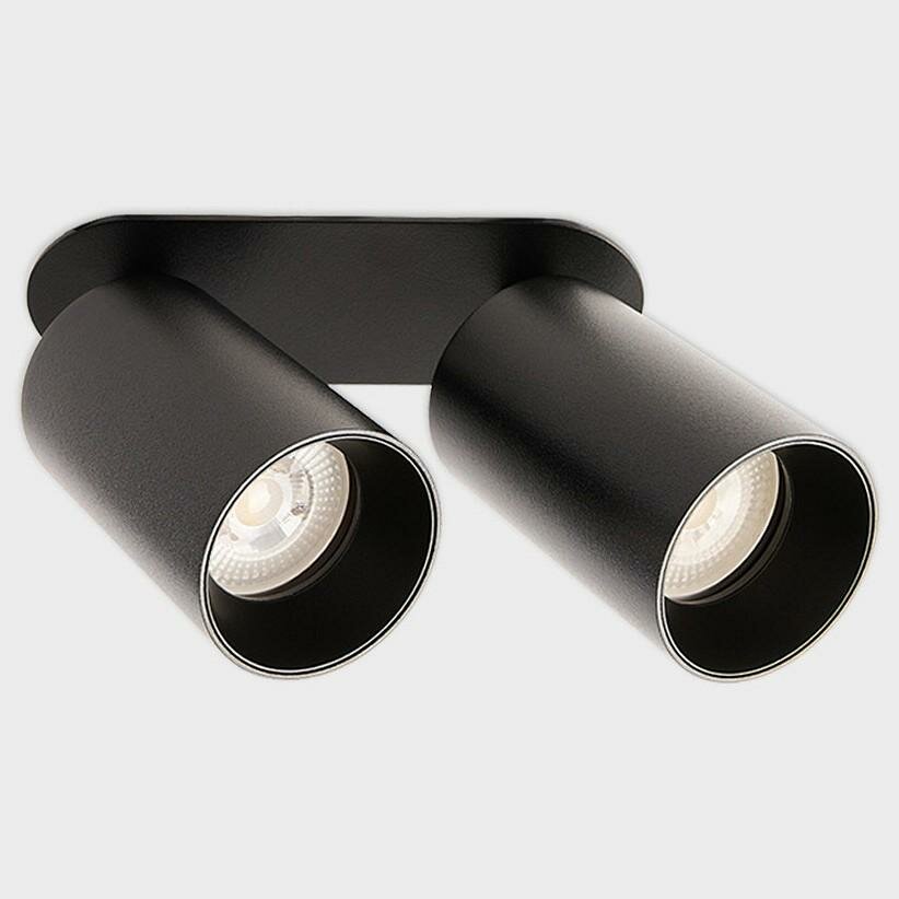 Спот Italline DANNI DANNY FR2 black На монтажной пластине Техно