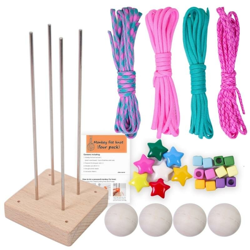 Набор для изготовления обезьяньего кулака из паракорда, Комбинация 1