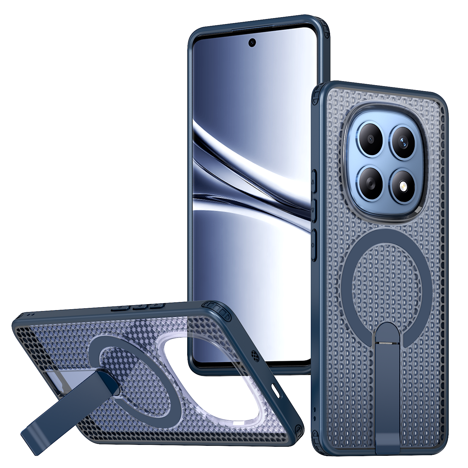 Чехол для Poco M8 5G / Redmi Note 15 5G / Поко M8 5G / Редми Нот 15 5G, soft touch, чехол-кардиомонитор, защита камеры, ударопрочный, встроенная подставка, усиленные углы, Xiaomi, Poco M8 5G