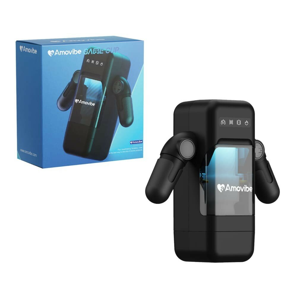 Мастурбатор Amovibe "Game Cup" с вибрацией, держателем для телефона