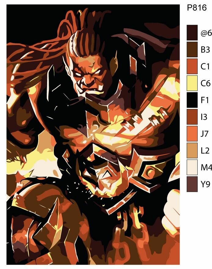 Детская картина по номерам P816 "Игра Mobile Legends. Бальмонд" 20x30