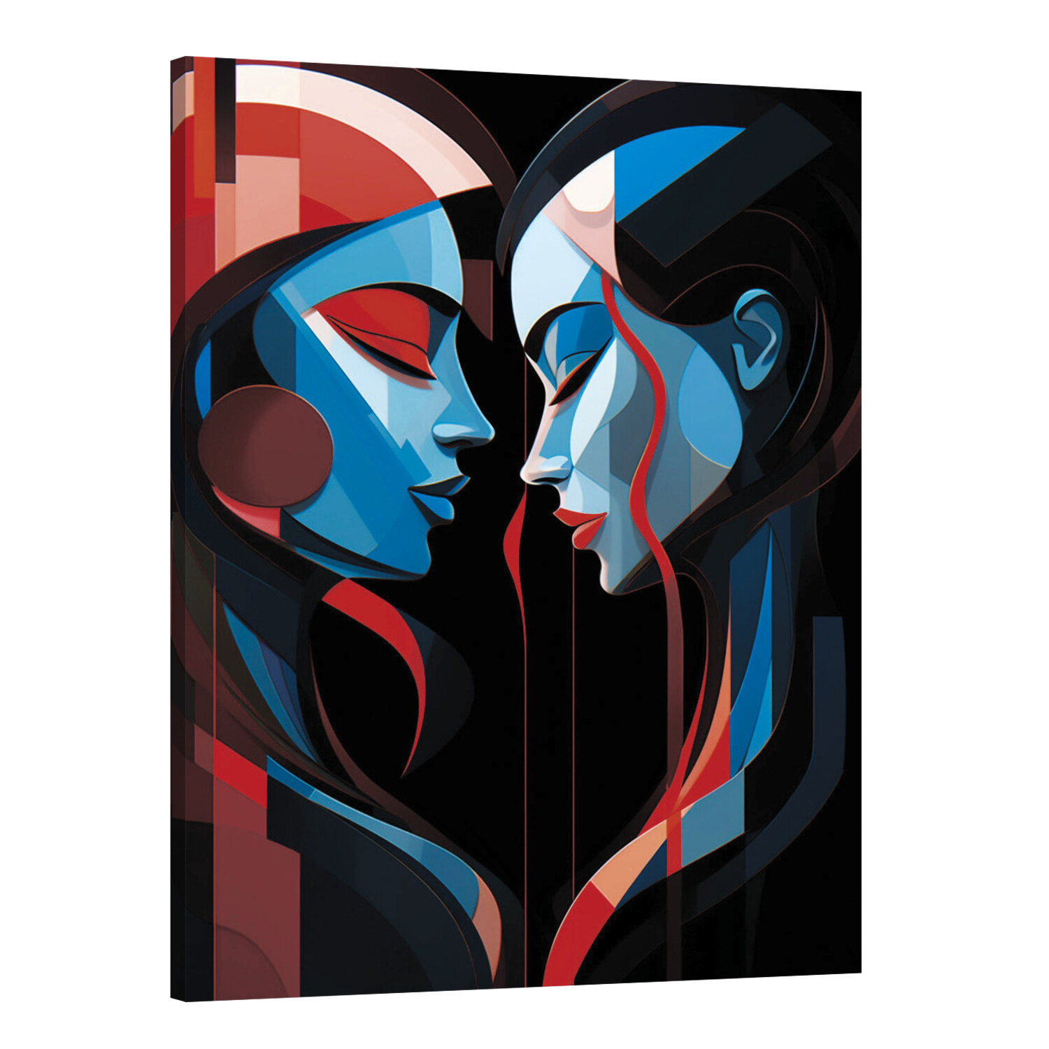 Интерьерная картина 50х70 "Встреча двух сердец"