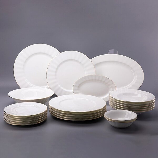 Сервиз столовый Золотая лента 24 предмета (Нега), Императорский фарфоровый завод 81.30714.00.1