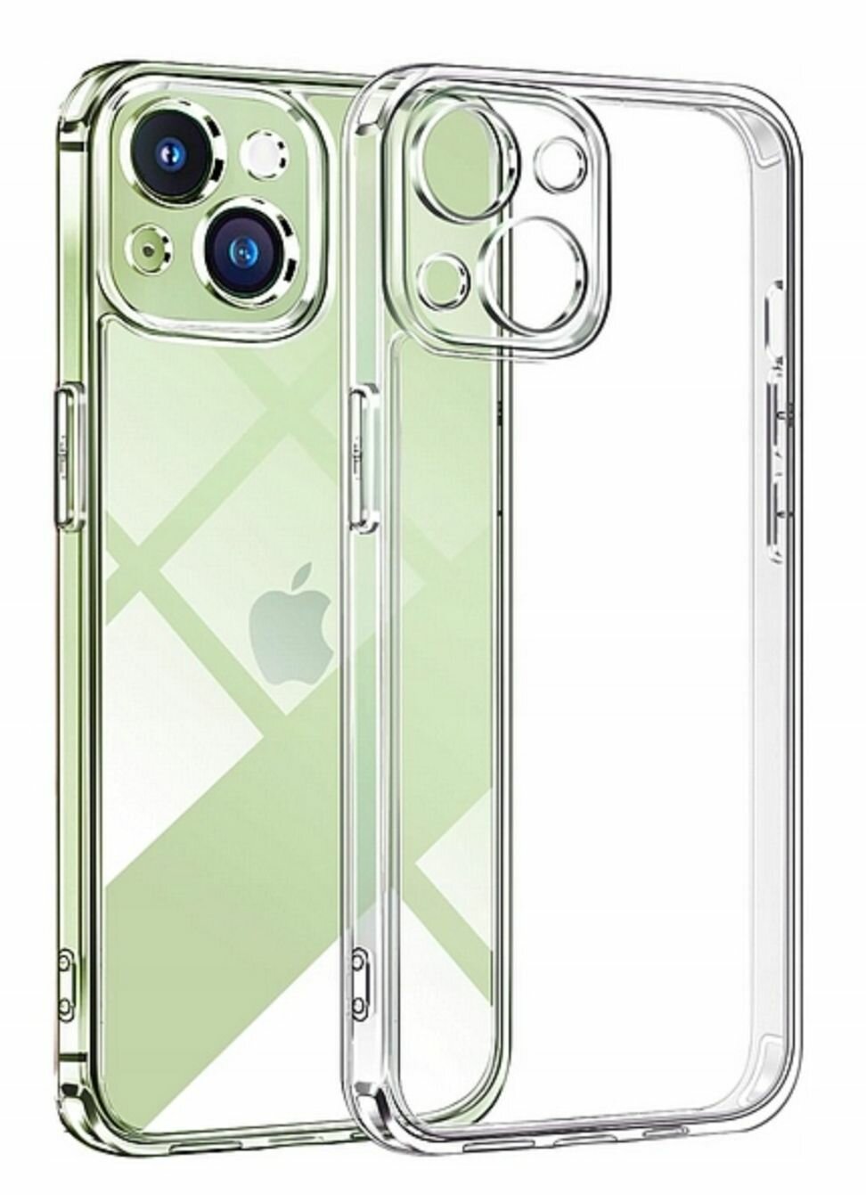 Чехол на Айфон 15 Силиконовый прозрачный чехол для iPhone 15, clear case с защитой камеры