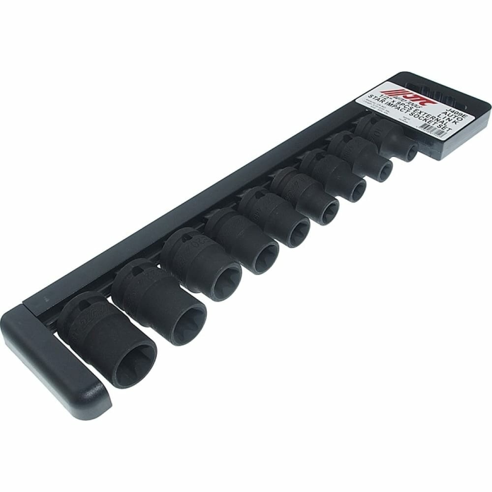 Набор головок торцевых ударных внутренний TORX, 1/2"DR, 9 предметов E10-E24 JTC JTC-J409E