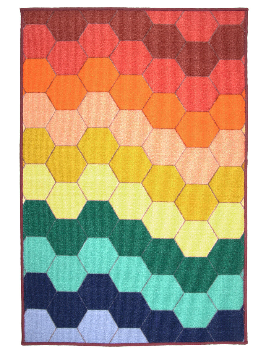 Коврик для ванной туалет, Нью Соса, 100х150, 111919-43, оранжевы