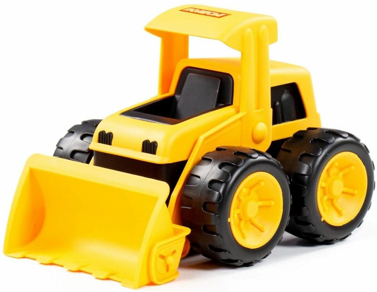 Автомобиль "Погрузчик Эксперт №2" с ковшом, игрушечная машинка для детей, пластиковая игрушка для песочницы и дома, в сеточке