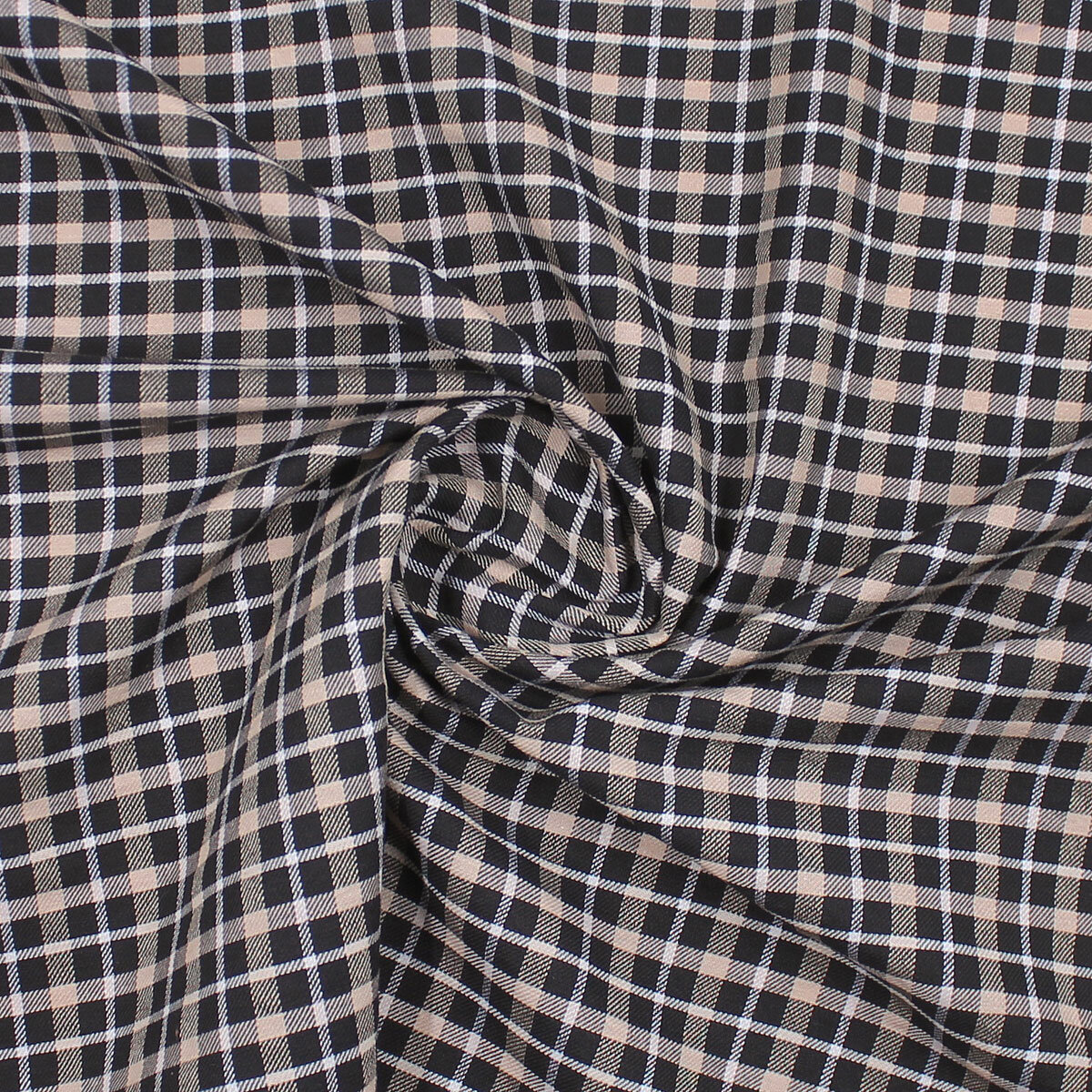 Ткань плательно-блузочная Ткани-100, твил, 68% Хлопок, 33% Полиэстер, 1% Эластан, 1м x 1,45м