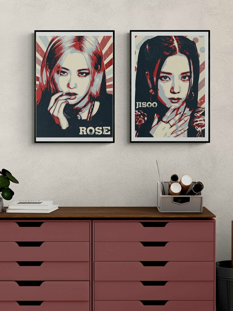 Набор из двух постеров Blackpink. Pop-art