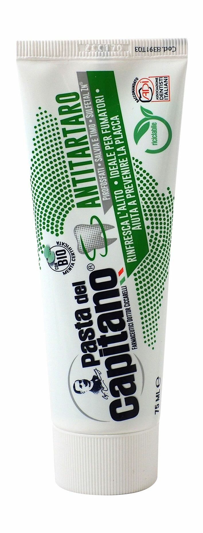 Pasta del Capitano Зубная паста Antitartar for Smokers, 75 мл