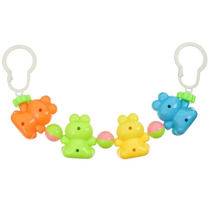 Растяжка на коляску/кроватку «Лягушата», 4 игрушки, цвет микс, Крошка Я, 3601773